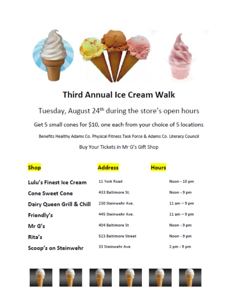 Ice Cream Walk Today! - Gettysburg Connection
